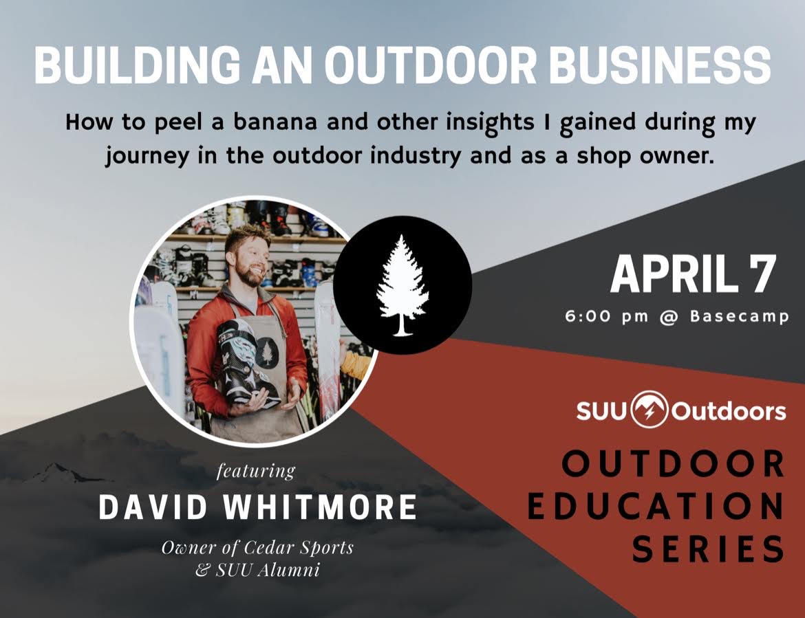 SUU Outdoors to host David Whitmore of Cedar Sports for upcoming OES ...