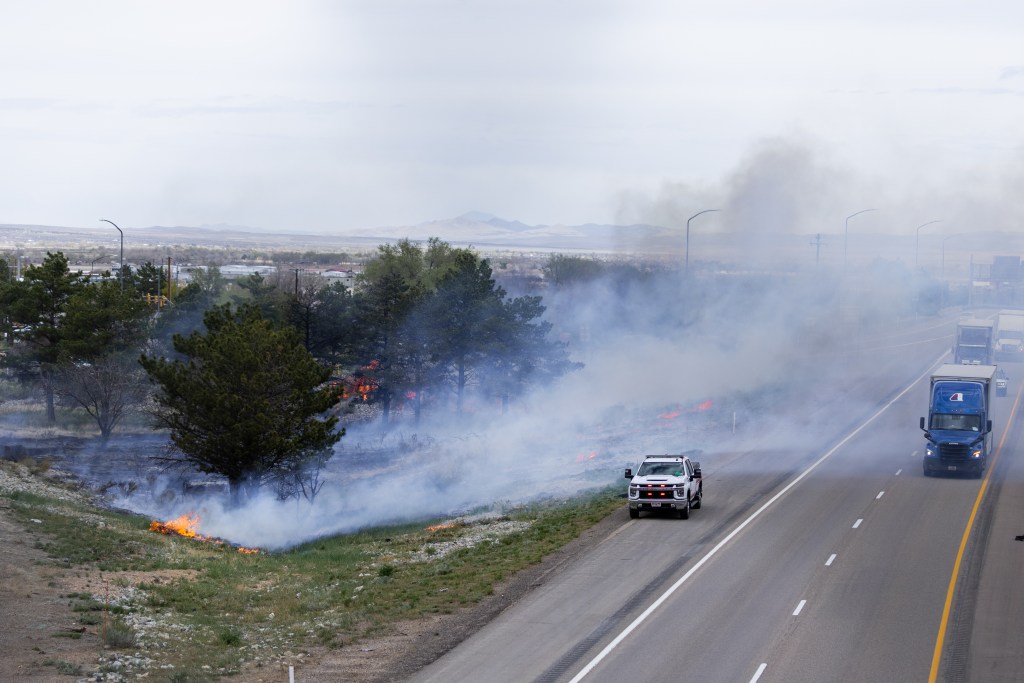Controlled fire burns next to Exit 59 - SUU News