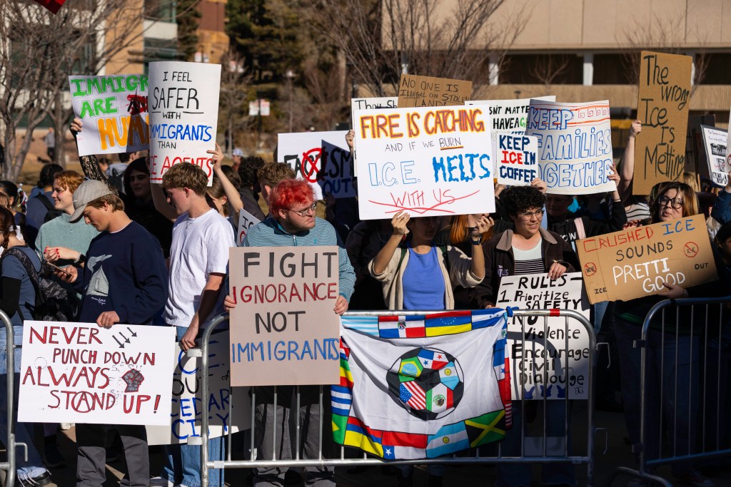 SUU students say 'no hate, no fear' during ICE protest - SUU News